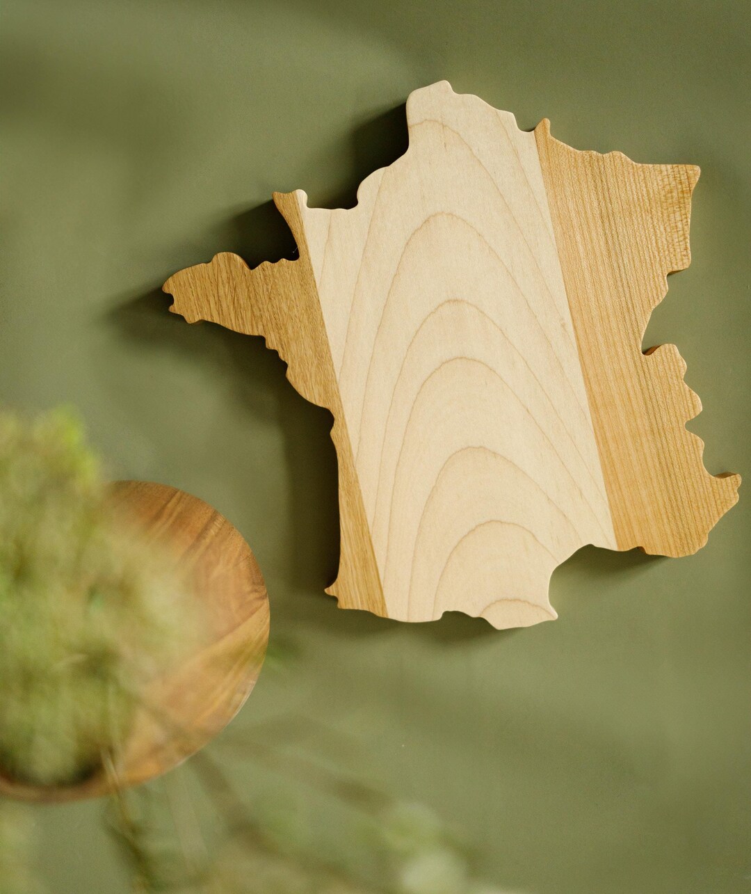 Solid Wood Map of France Board – Oak, Maple and Cherry, Handmade - Etsy