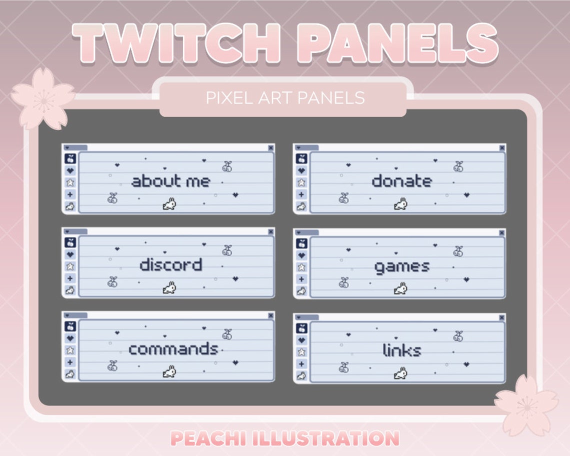 Pixel Art Chat Panels Twitch Panels for Streamers - Etsy