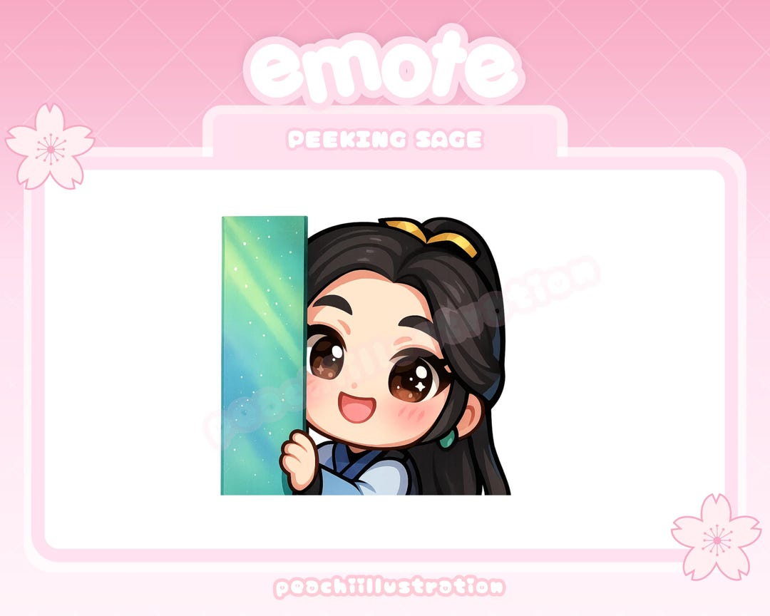 Sage Peeking Emote - Twitch Emote for Streamers - Etsy