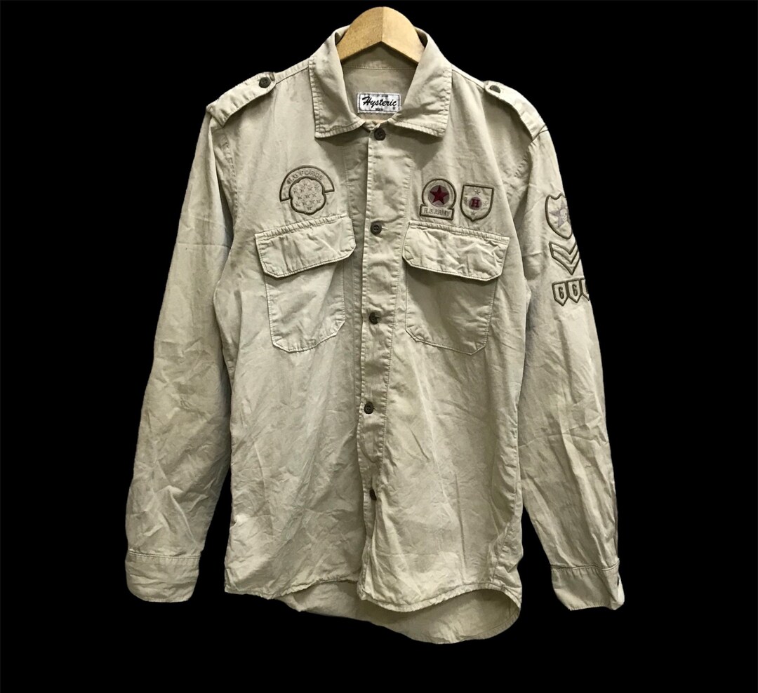 Vintage Hysteric Glamour Army Button up Shirt - Etsy