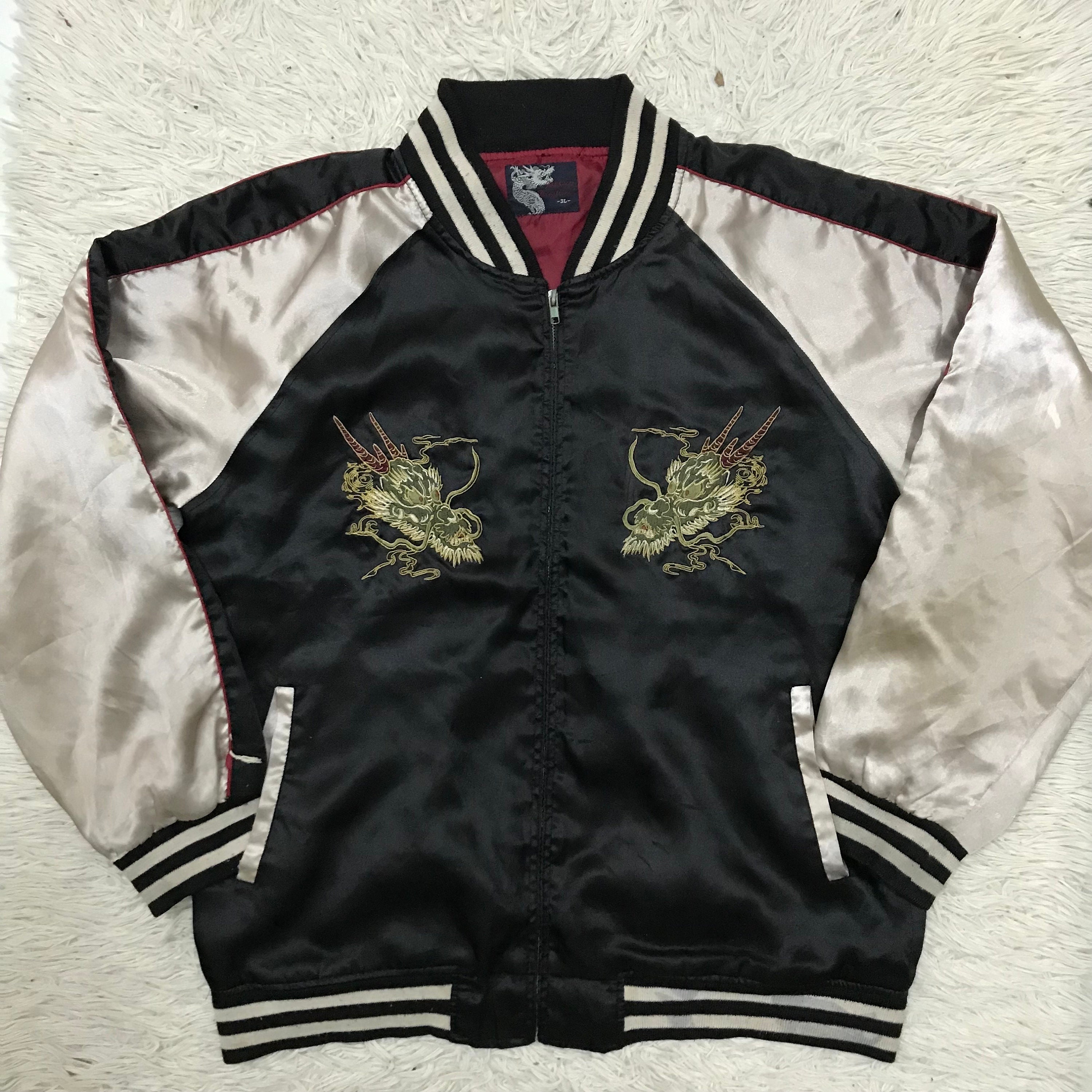 Vintage Japanese Traditional Dragon Sukajan Jacket - Etsy