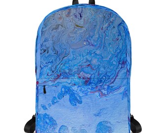 Paint Pour Design Minimalist Backpack - Etsy