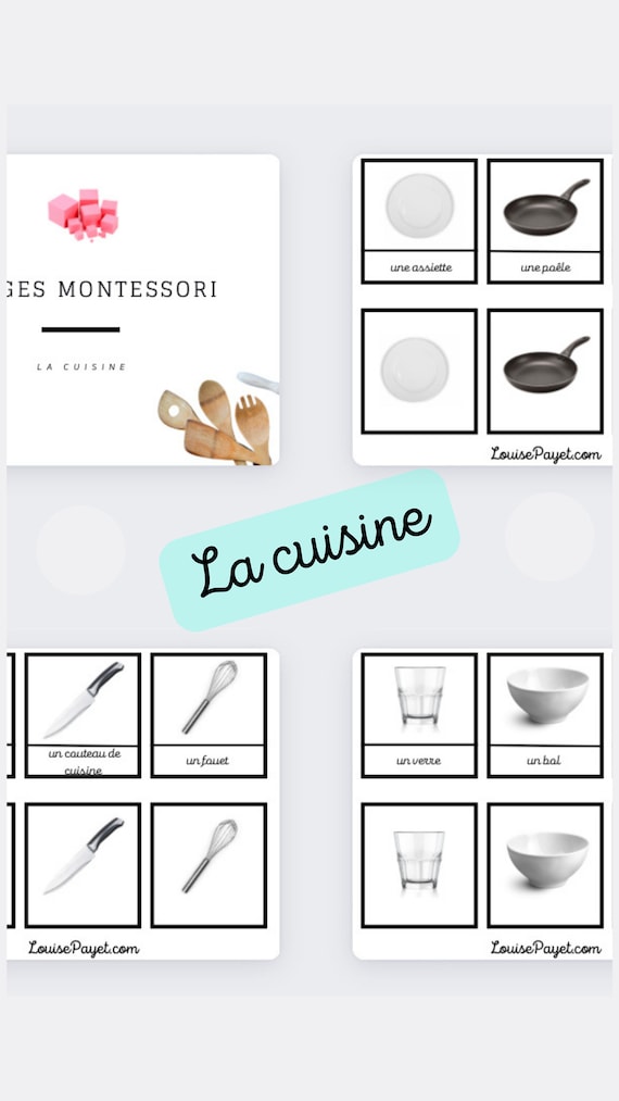 21 Cartes Montessori La Cuisine Images Classifiées | Etsy