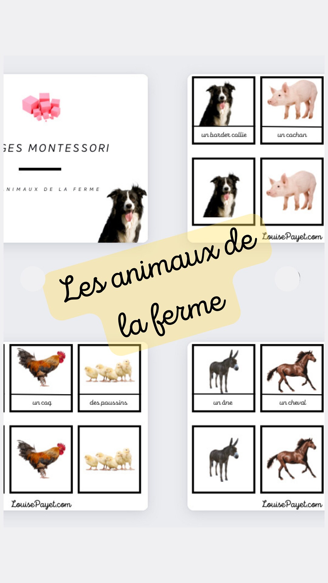 18 Cartes Montessori Animaux De La Ferme Montessori Cards - Etsy