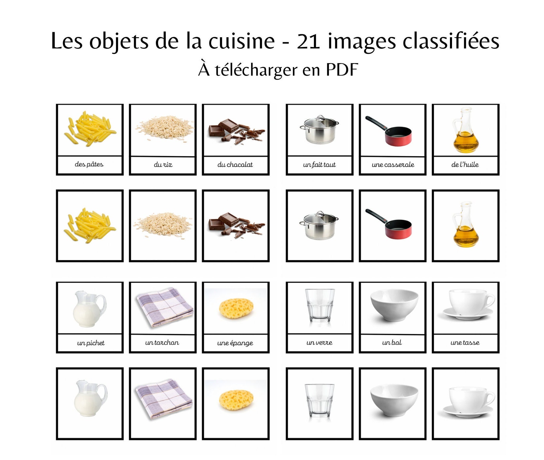 21 Montessori Cards the Kitchen Montessori Classified Images Montessori ...