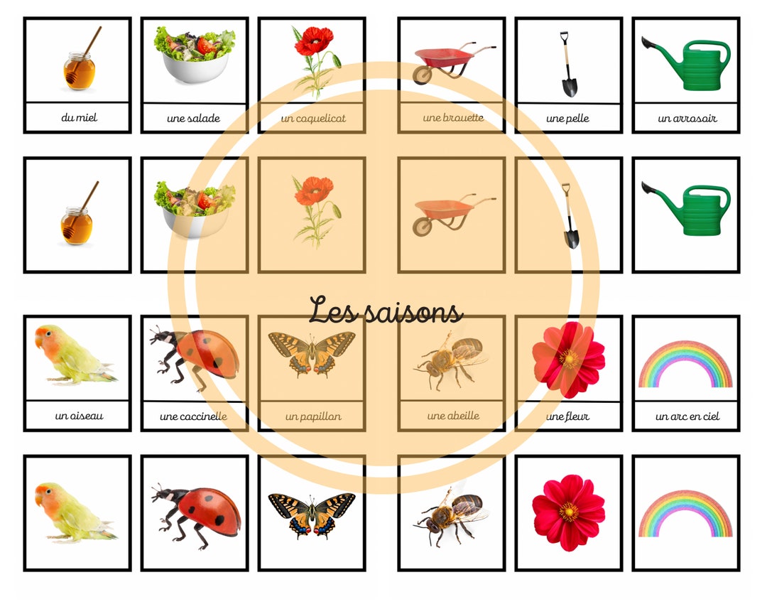 48 Montessori Cards on the Theme of the Seasons Montessori - Etsy