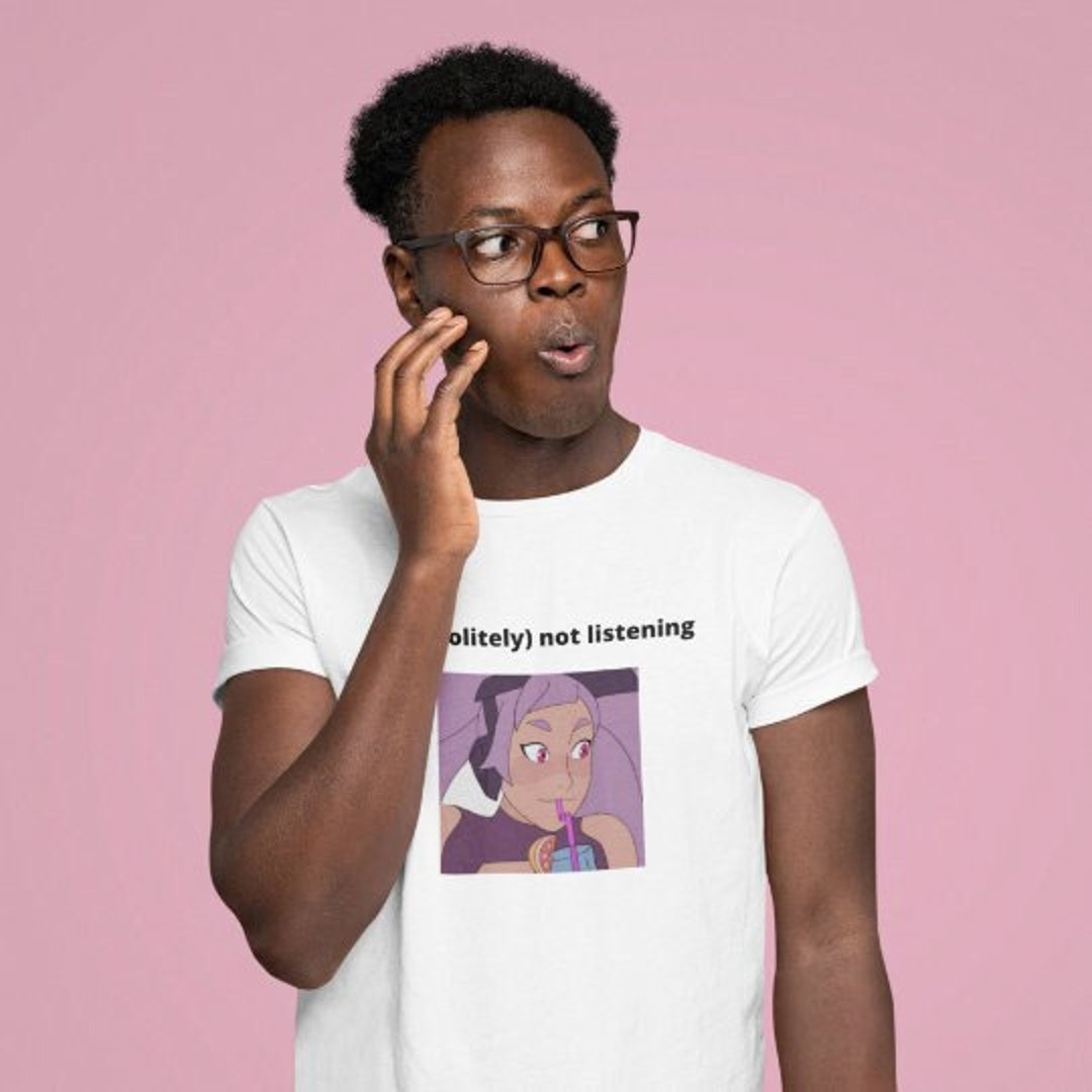 I'm Politely Not Listening Unisex Ultra Cotton Tee - Etsy