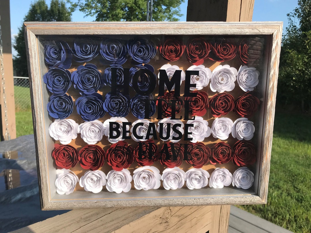 10x13 Flower Flag Shadow Box - Etsy