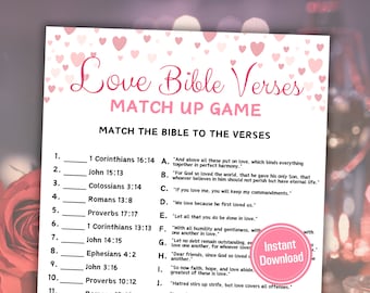 Love Bible Verses Match Game Bible Verses Quiz Bible Verses About Love ...