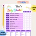Kids Daily Schedule Cool Color Tone Chores Checklist Daily School ...