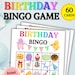 60 Birthday Bingo Game | Birthday Party Activities and Games for All ...