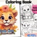 20 Cute Baby Lion Grayscale Coloring Book, Adorable Lion Coloring Pages ...