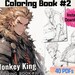20 Sun Wukong Grayscale Coloring Book, Journey to the West, Beautiful ...