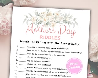 Mother's Day Riddles | Printable Mother's Day Games for Kids and Adults ...