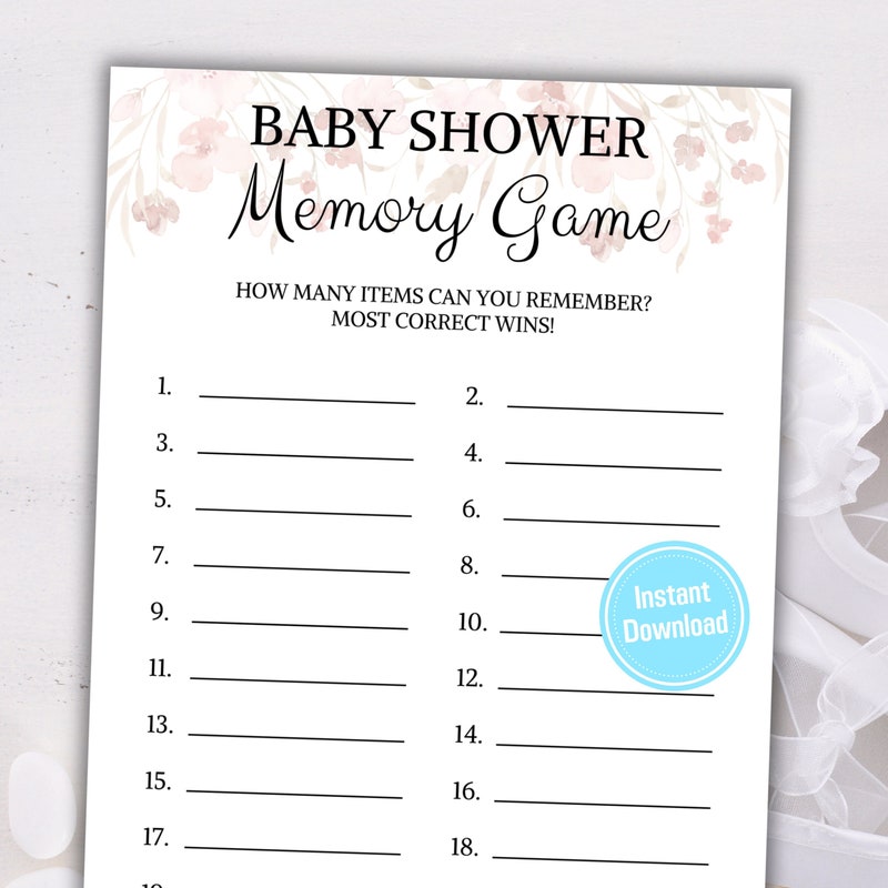 Memory Cards Baby Shower - Etsy