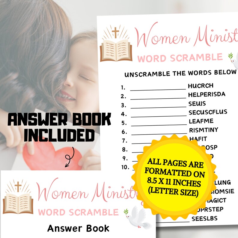 Women Ministry Word Scramble Game | Women Ministry Word Puzzle Games ...