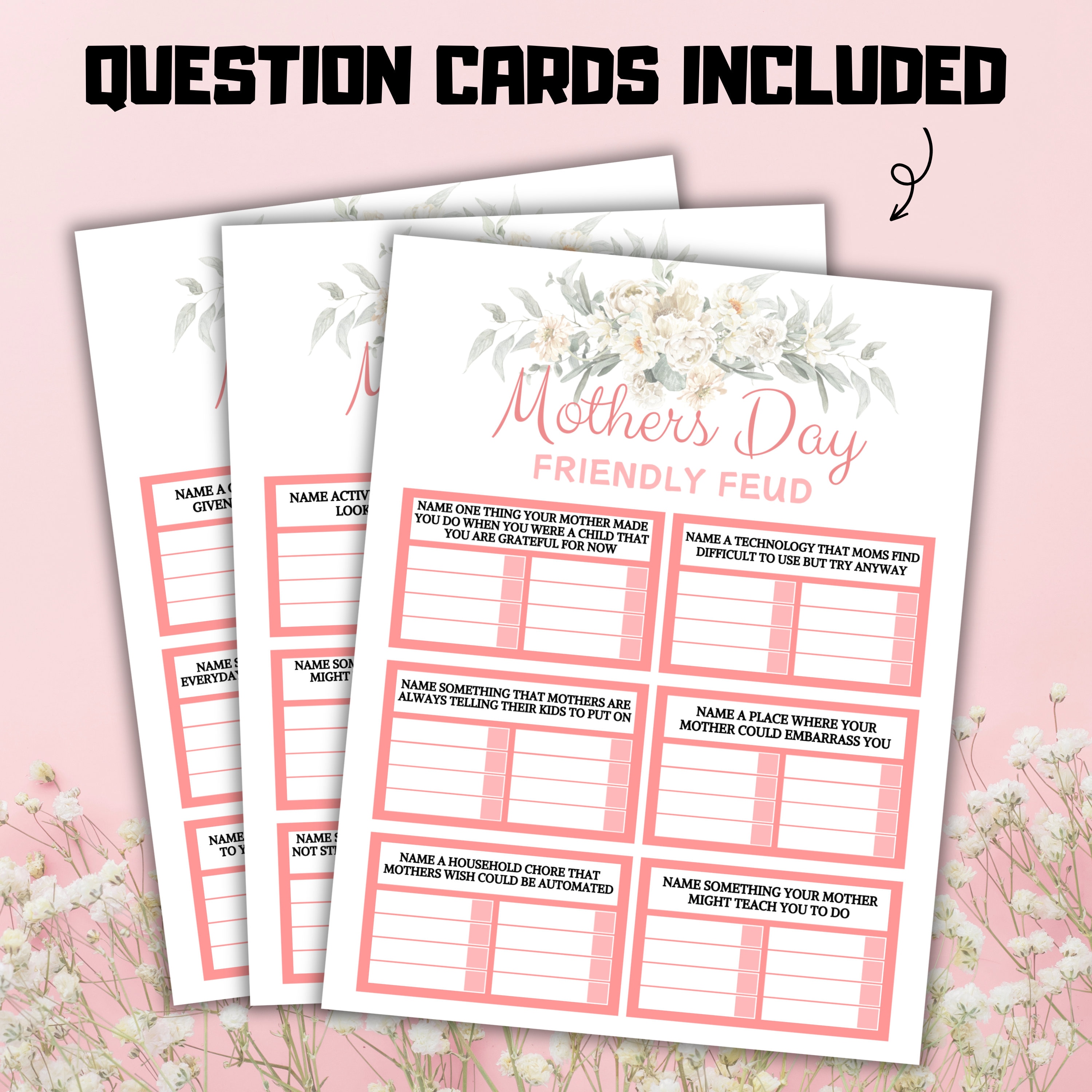 Mothers Day Friendly Feud Game | Mothers Day Trivia Game | Mothers Day ...