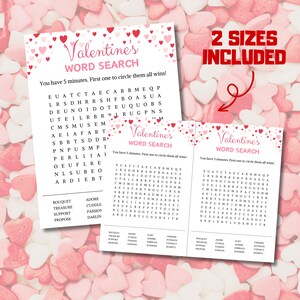 Valentine's Day Word Search Game | Minimalist Valentines Day Word Find ...