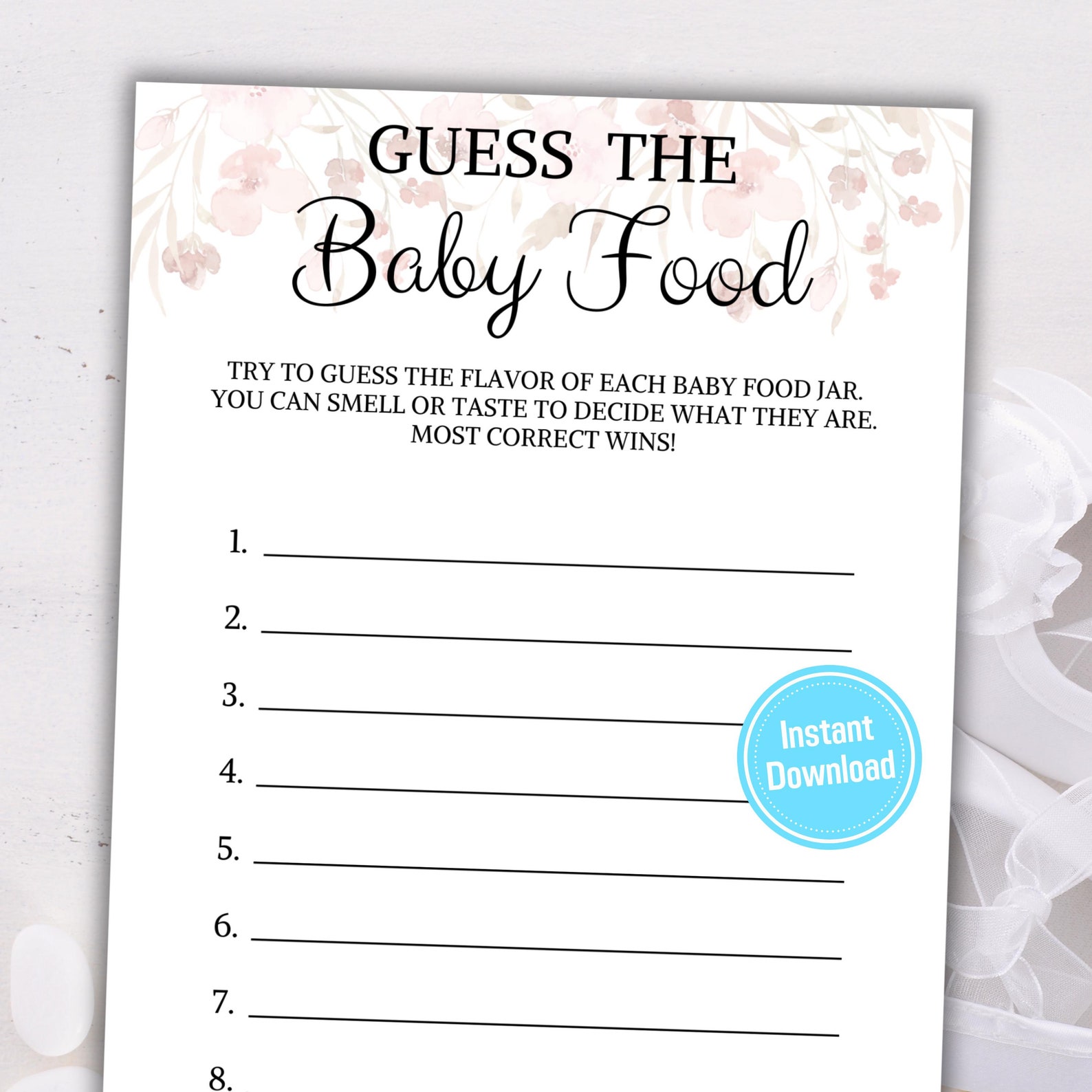 Baby Shower Guess the Baby Food Game | Name That Baby Food Game ...