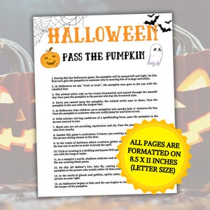 Halloween Pass the Prize Game | Halloween Pass the Poem Game ...