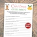 Christmas Guess Who Game | Christmas Who Am I Game | Printable ...