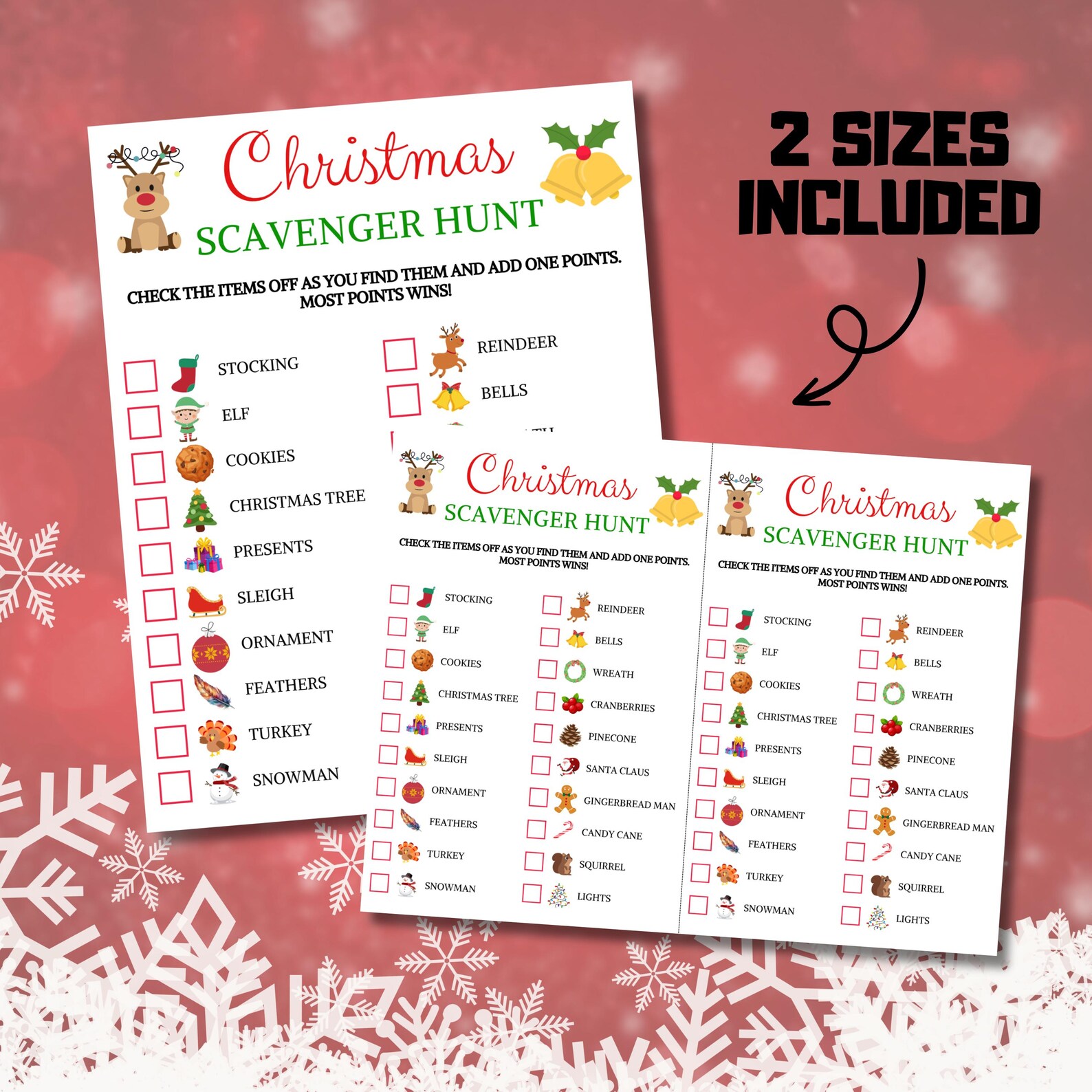 Christmas Scavenger Hunt Game | Christmas Treasure Hunt Game | Outdoor ...