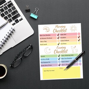 Self Care Checklist for Editable Morning Routine List for Skincare ...