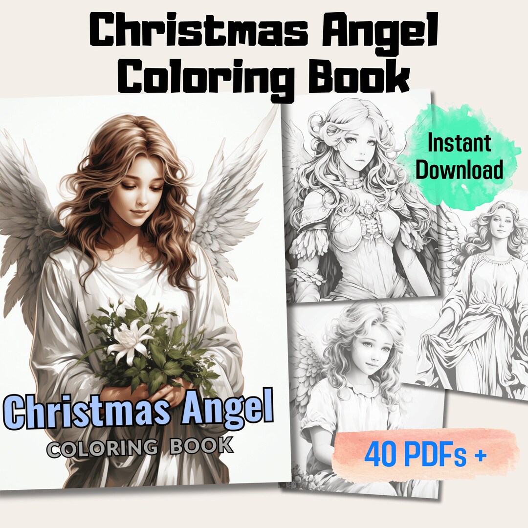 Christmas Angel Coloring Book, Delightful Holiday Designs for All Ages ...