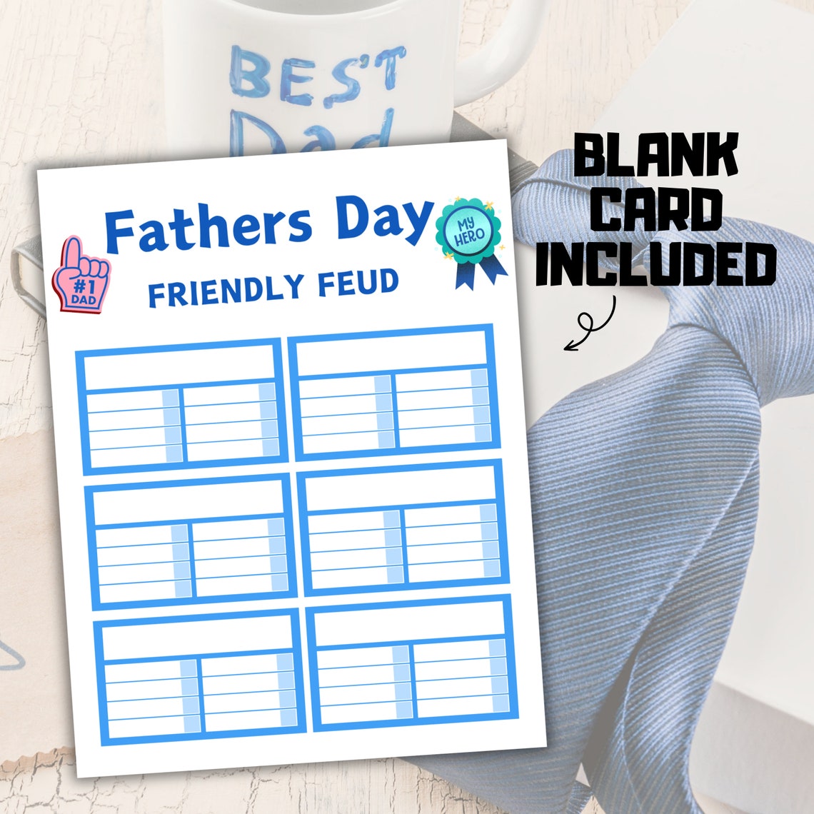 Fathers Day Friendly Feud Game Fathers Day Trivia Quiz Printable Father ...