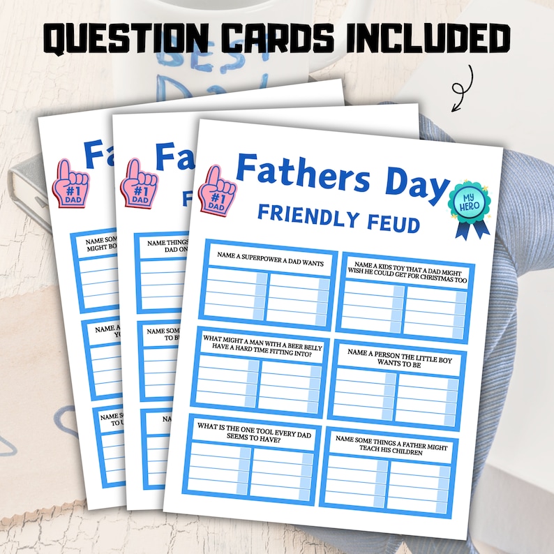 Fathers Day Friendly Feud Game | Fathers Day Trivia Quiz Printable ...
