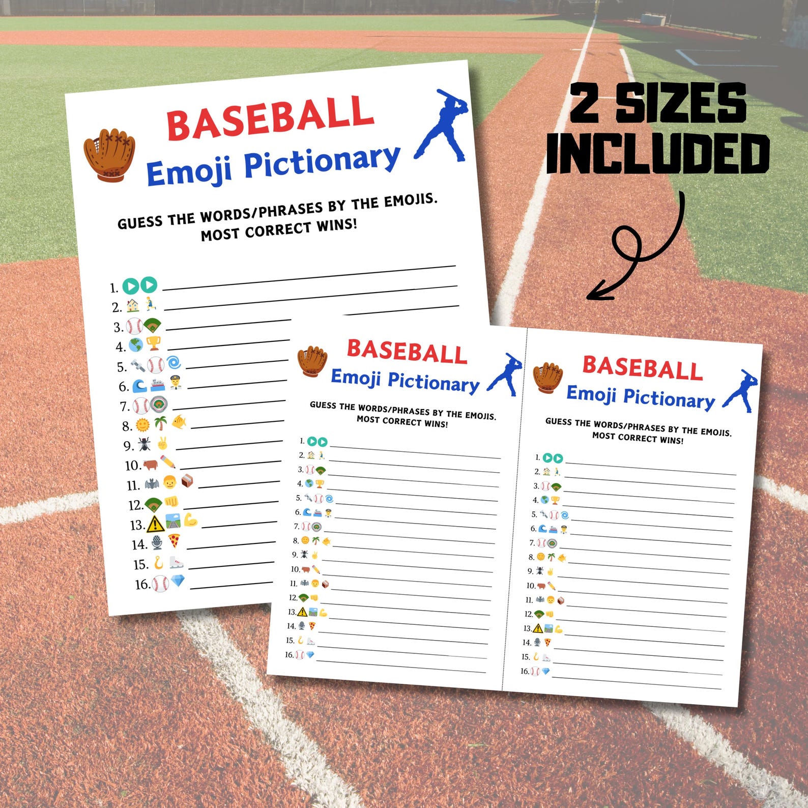 Baseball Emoji Pictionary Game | Printable Baseball Emoji Game | MLB ...