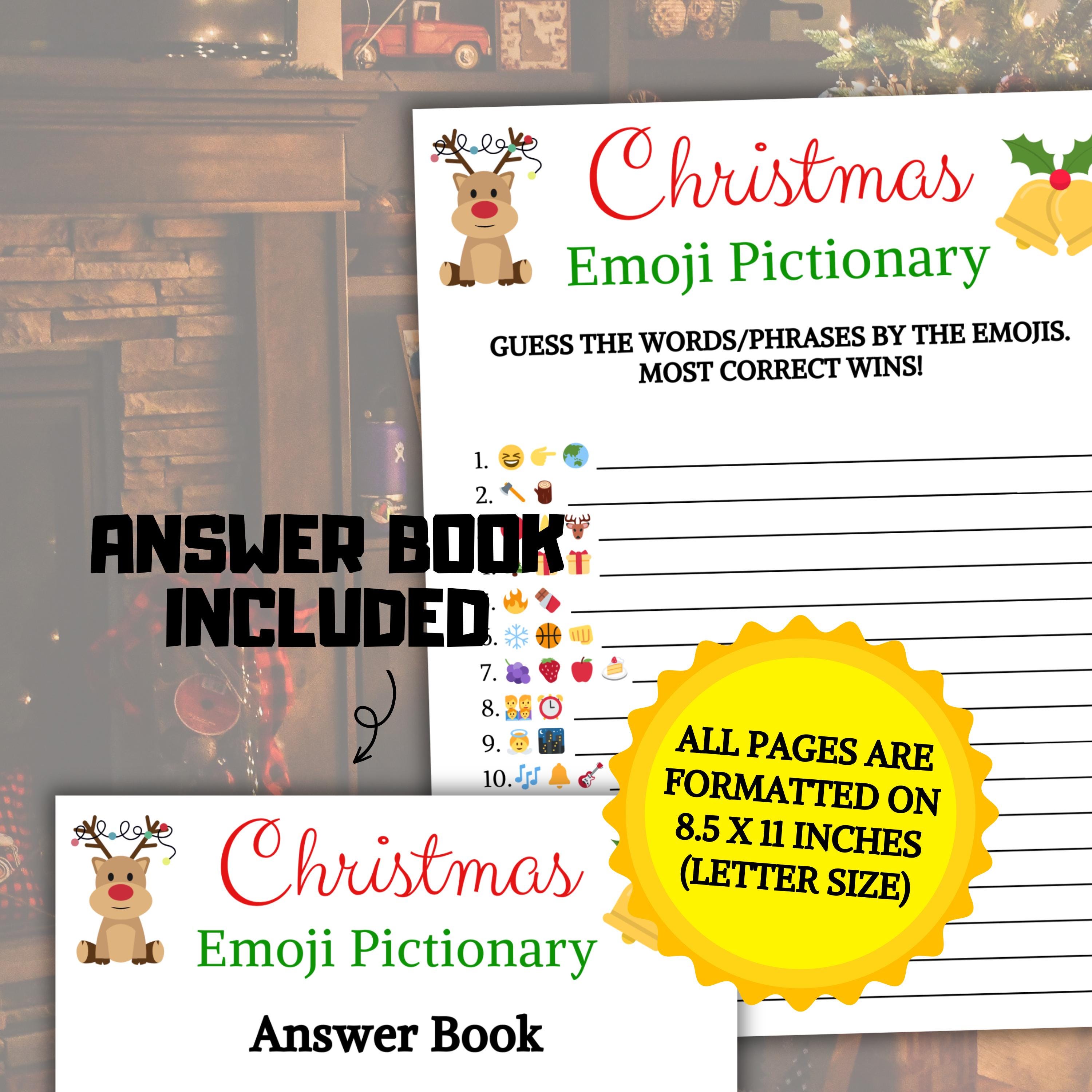 Christmas Emoji Pictionary Game | Christmas Emoji Puzzle Game ...