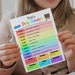 Kids Fillable Daily Schedule Rainbow Color, Daily Routine ...