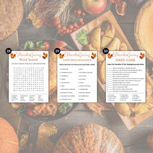 Thanksgiving Games Bundle | 30 Party Games MEGA Bundle | Friendsgiving ...