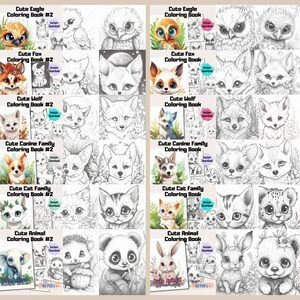 800-pages Adorable Baby Animal Coloring Book Mega Bundle, Perfect for ...