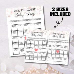 Baby Shower Baby Bingo Game | Find the Guest | Baby Shower Icebreaker ...