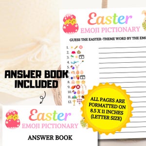 Easter Emoji Pictionary Game | Printable Easter Party Word Game ...