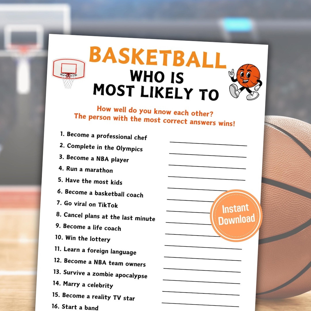Basketball Who is Most Likely to Game | Basketball Most Likely to Game ...