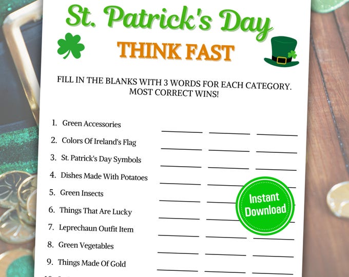 St. Patrick's Day Roll Dice Game | Printable St. Patrick's Day ...