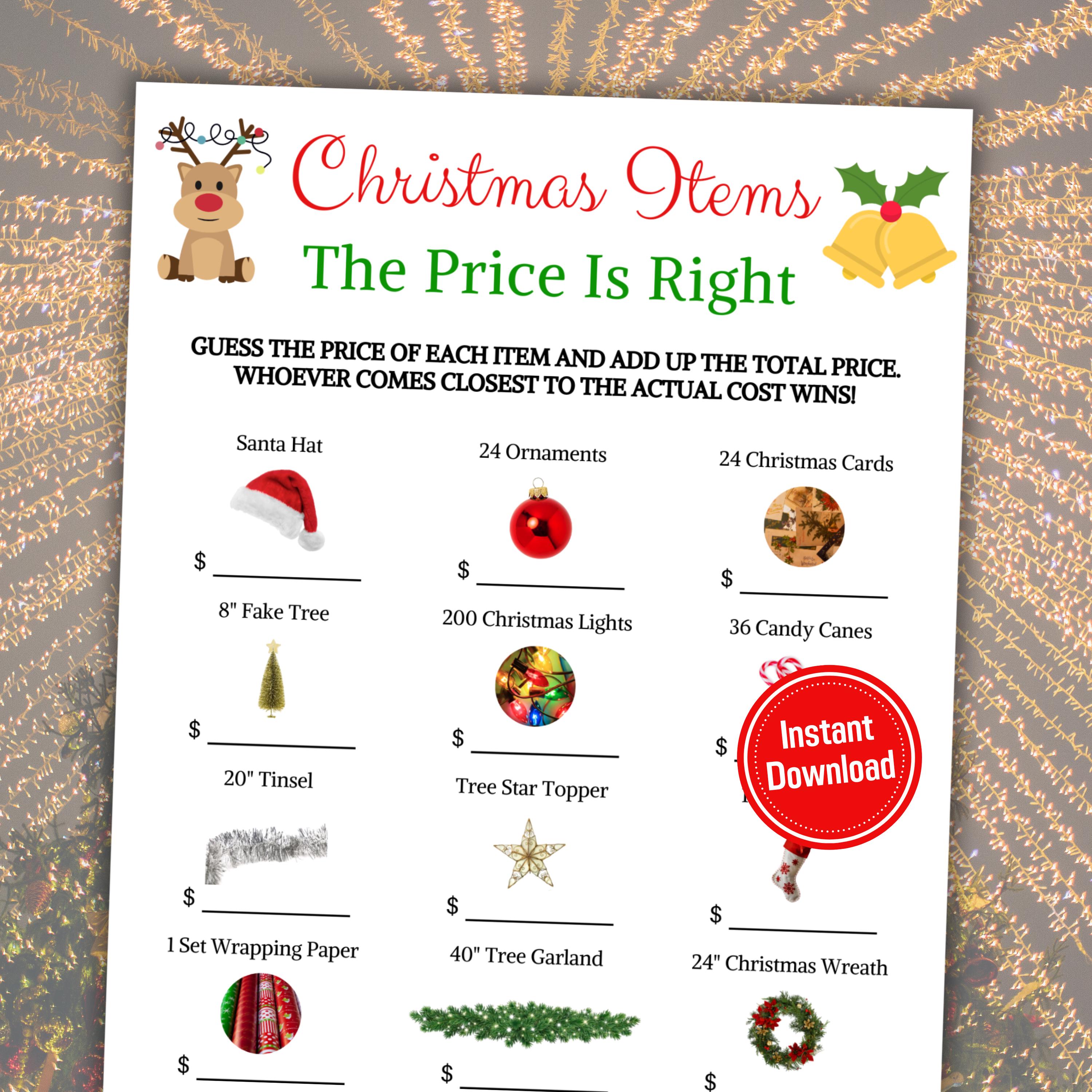 Christmas Items Guess Price Game | Christmas the Price is Right Game ...