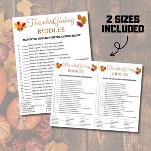 Thanksgiving Riddles Game | Printable Friendsgiving Riddle Me This ...