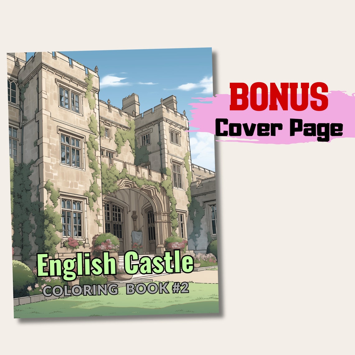 20 Pages English Castle Coloring Book, Journey Through Historic British ...