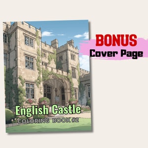 20 Pages English Castle Coloring Book, Journey Through Historic British ...