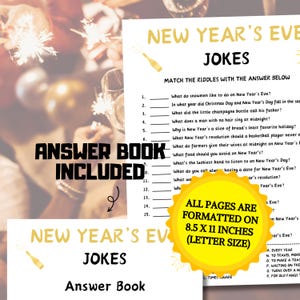 New Year's Eve Jokes Game | New Years Riddle Me This Game | Printable ...