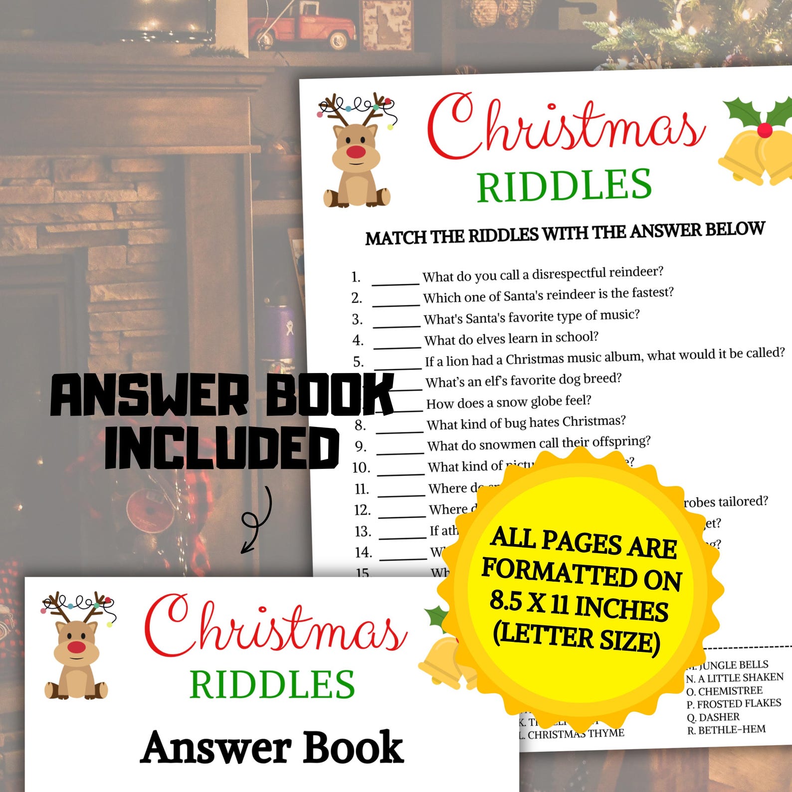 Christmas Riddles Game | Christmas Riddle Me This Game | Printable ...