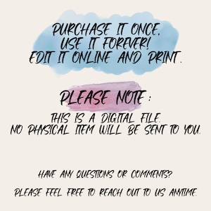 Editable Year at a Glance Planner Rainbow Color Tone, Planner Refills ...