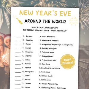 New Year's Eve Around the World Game | Happy New Year Around the World ...