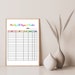 Bill Payment Tracker Rainbow Color Printable, Editable Monthly Bill ...