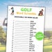 Golf Word Scramble Game | Printable Golf Team Unscramble Game | Masters ...
