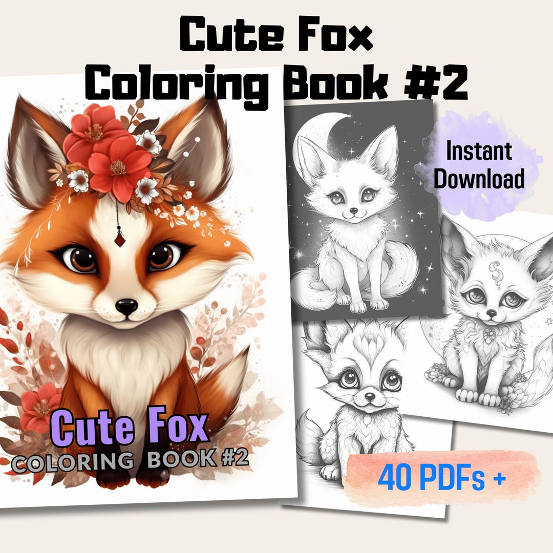 20 Adorable Baby Fox Grayscale Coloring Pages: Fun for All Ages, Color ...
